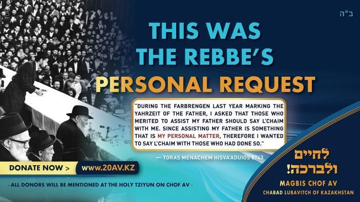 A Once-a-Year Chance to Give Back to the Rebbe - Chabadinfo.com