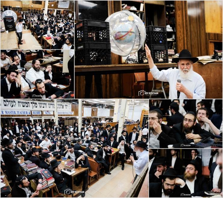 Rabbi Lush Gives Annual KIddush Hachodesh Shiur in 770 - Chabadinfo.com