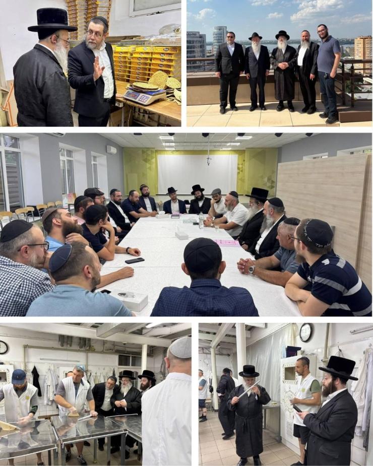 Belz Dayan Rabbi Asher Eckstein Adds Hechsher To Europe’s Largest Matzah Bakery, During Visit to ...